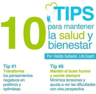 10 tips para mantener la salud y el bienestar | Infografías y Remedios
