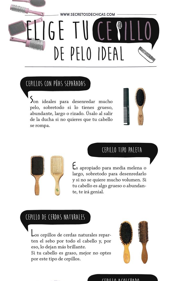 Como elegir tu cepillo de pelo ideal | Infografías y Remedios